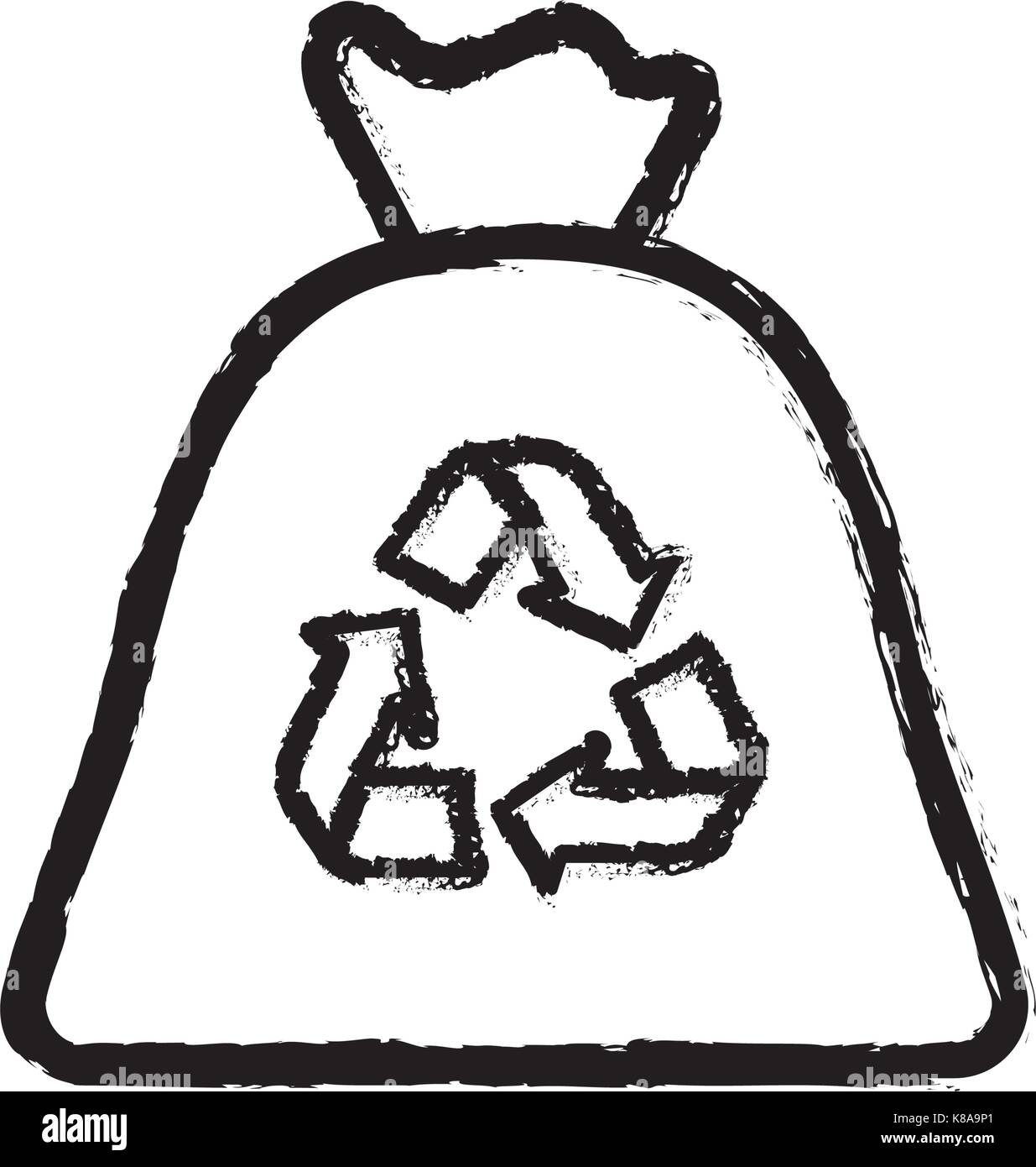 figure bag recycle to environment care Stock Vector Image & Art - Alamy