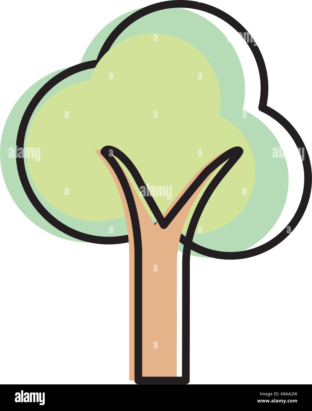 beauty ecological and natural tree icon Stock Vector Image & Art - Alamy