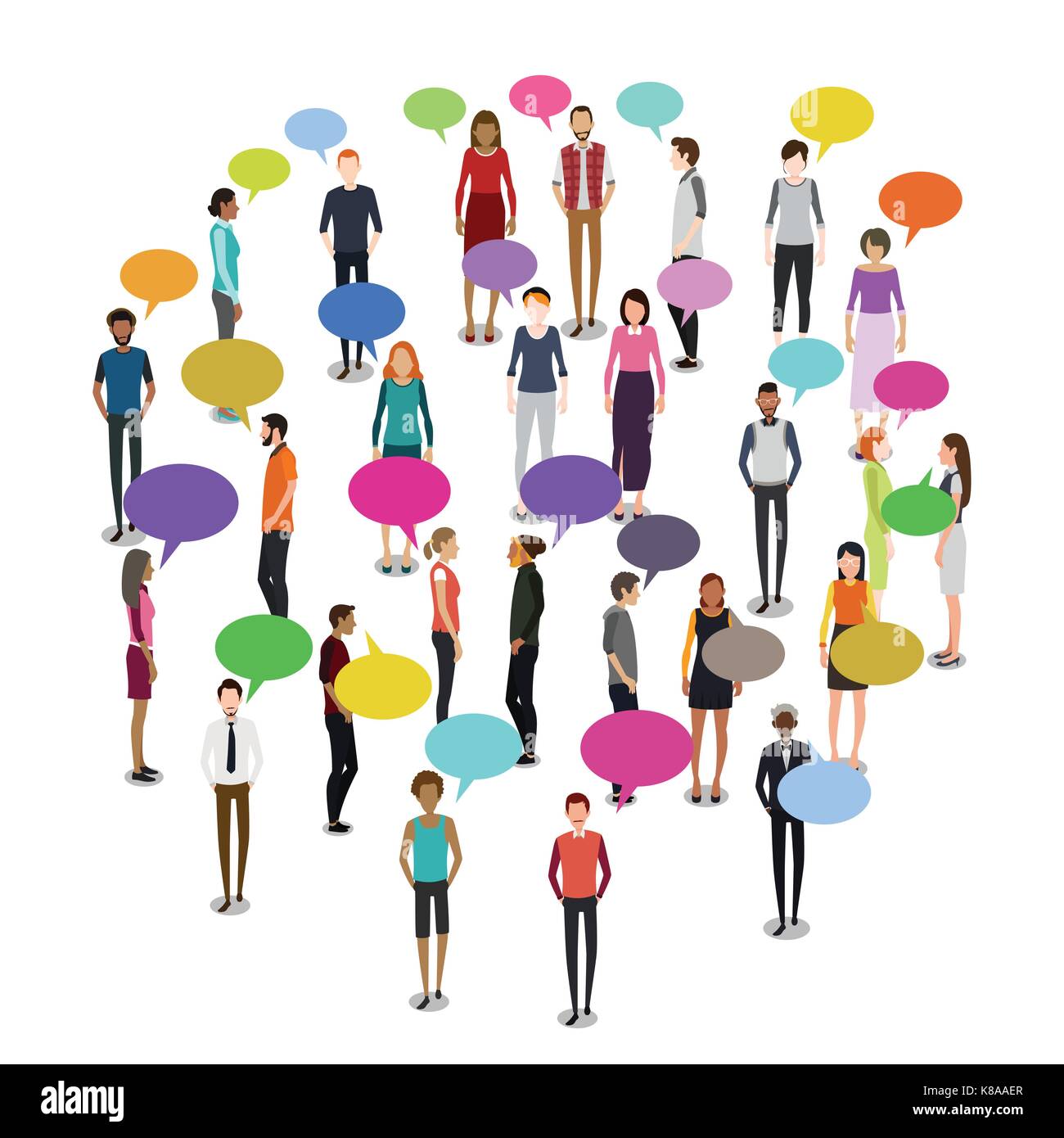 Crowd adults people Cut Out Stock Images & Pictures - Alamy