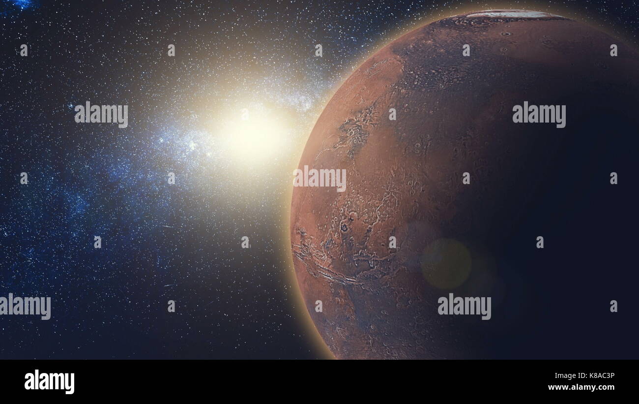 Planet mars orbiting in space hi-res stock photography and images - Alamy