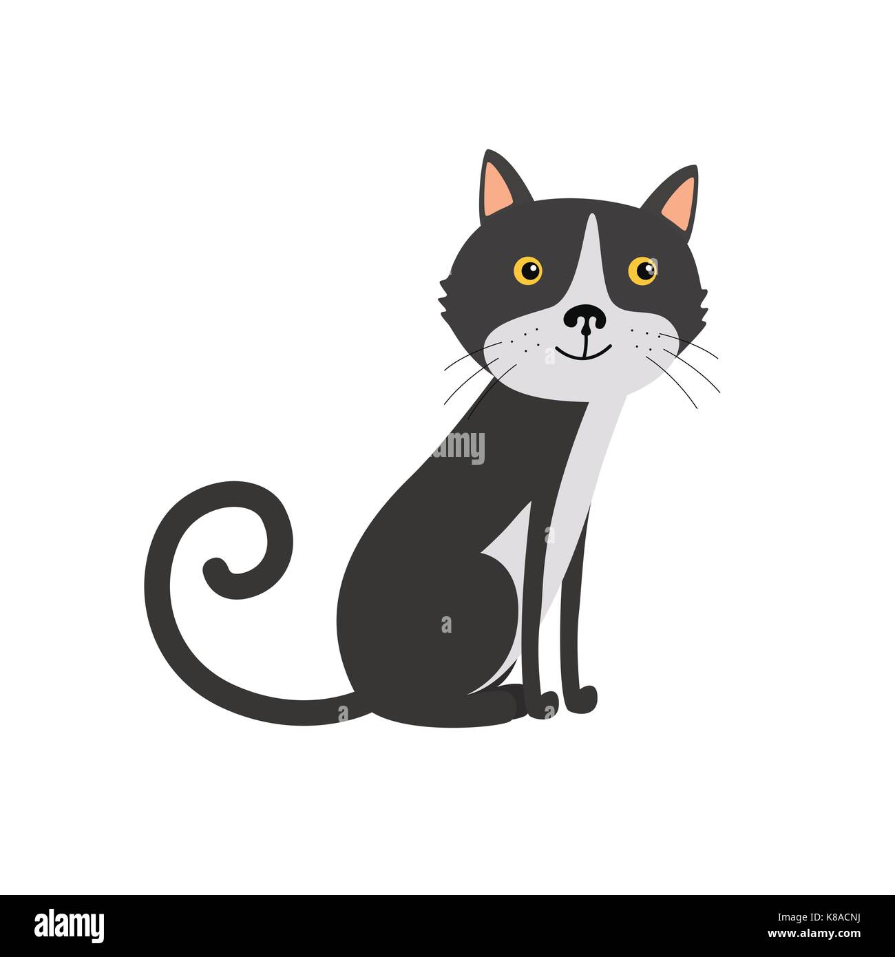Cute cat sitting Stock Vector Image & Art - Alamy
