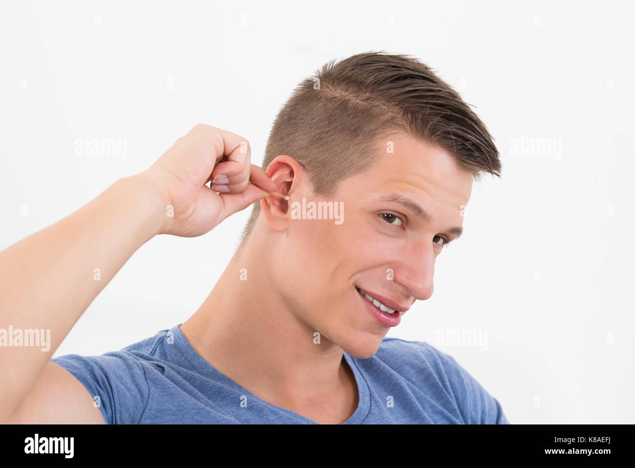 Cotton bud ear man hi-res stock photography and images - Alamy