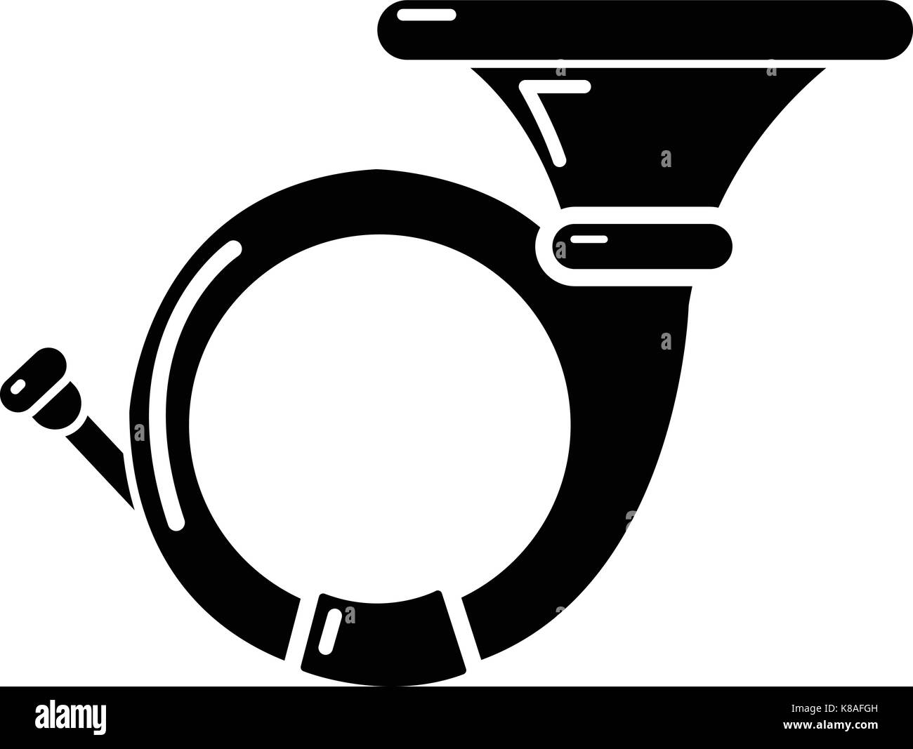 Trumpet clipart Black and White Stock Photos & Images - Alamy