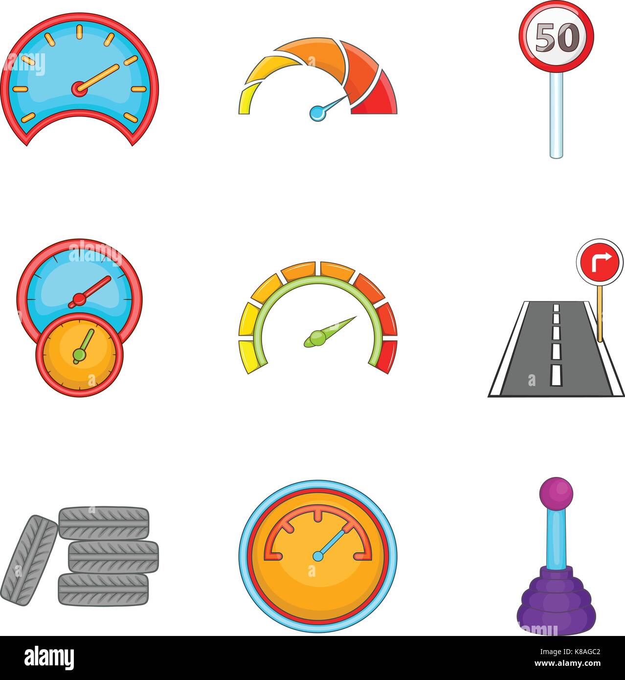 Speedometer passenger car speed Stock Vector Images - Alamy