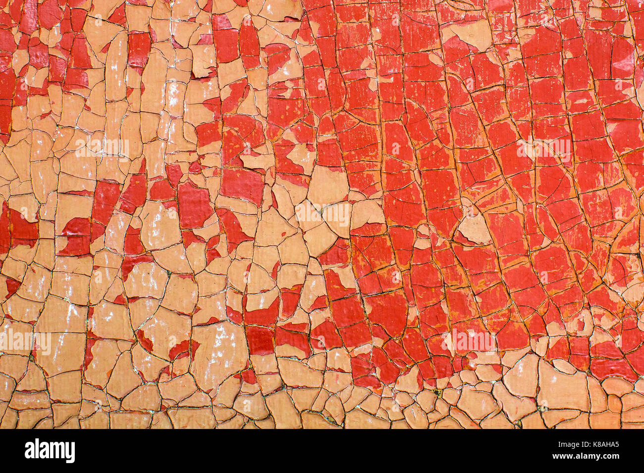 Peeling paint on old wooden rustic material on the wall. Wood texture ...