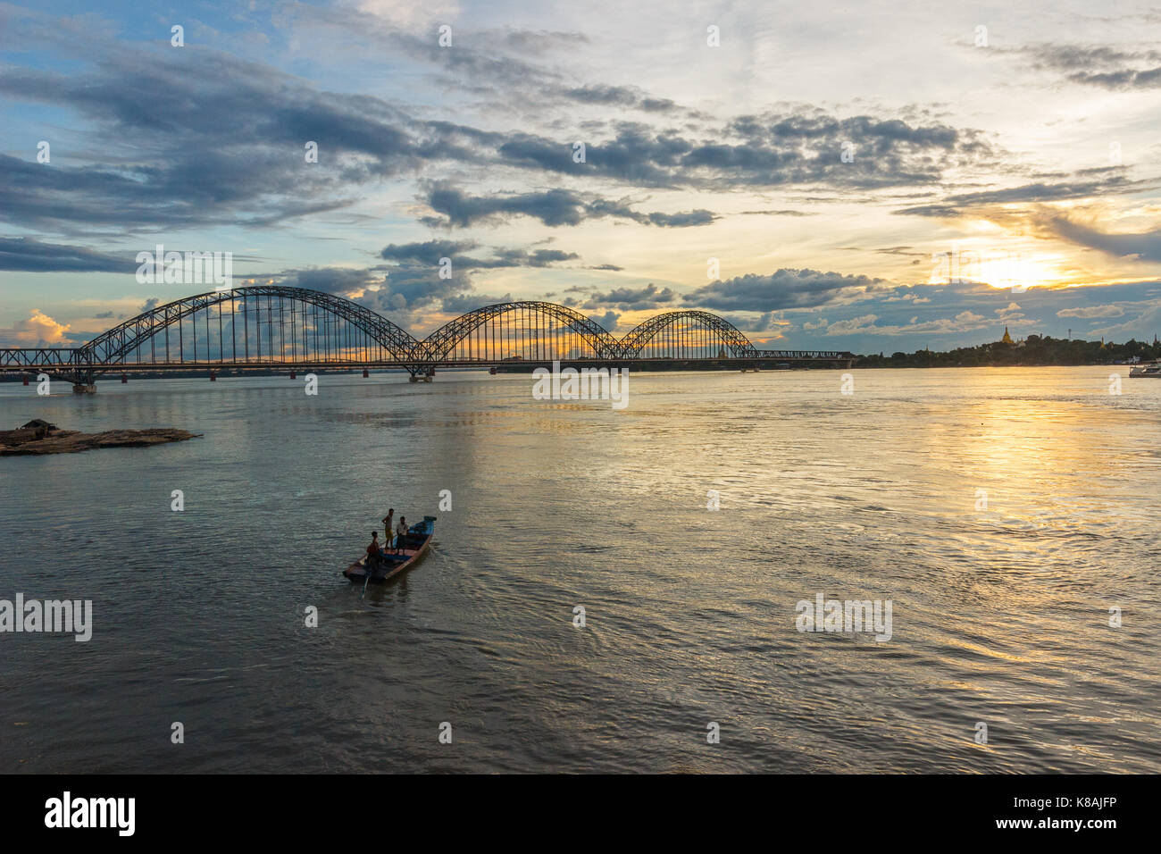 Irrawaddy river sunset hi-res stock photography and images - Alamy