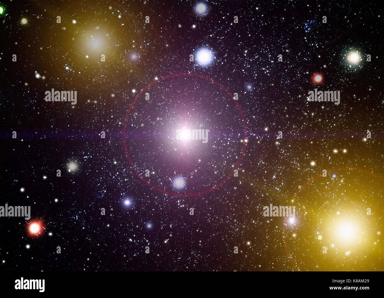 Blue dark night sky with many stars. Milky way on the space background ...