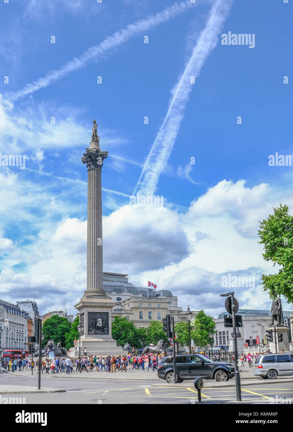 Trafalgar square street sign london hi-res stock photography and images ...