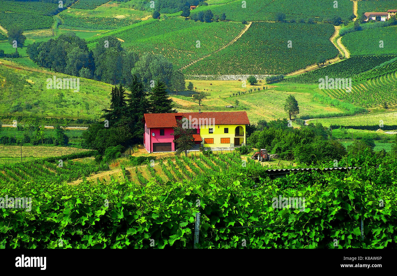 the rainbow-colored farm Cartoon Stock Photo - Alamy