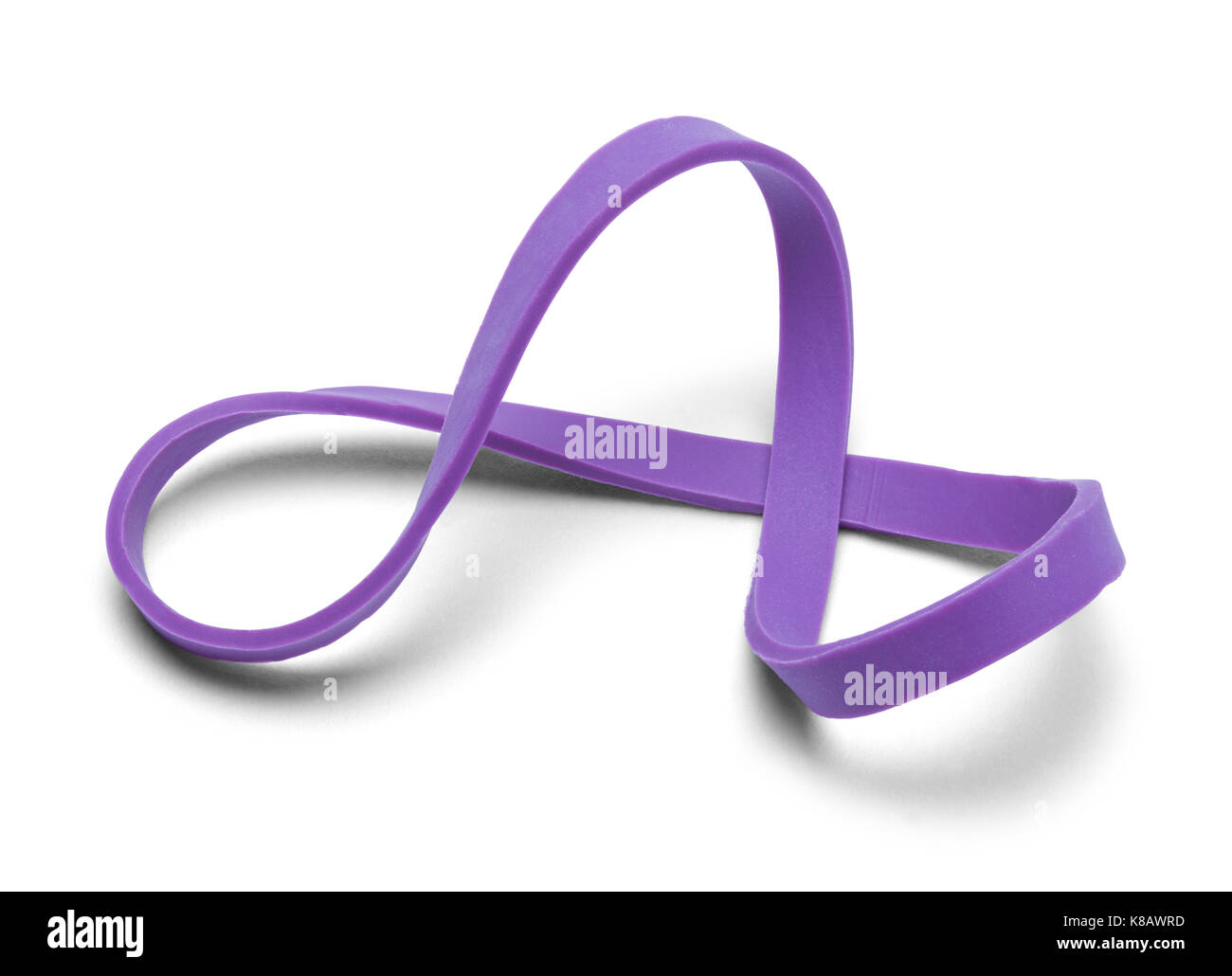 Purple Rubber Band Isolated on White Background Stock Photo - Alamy