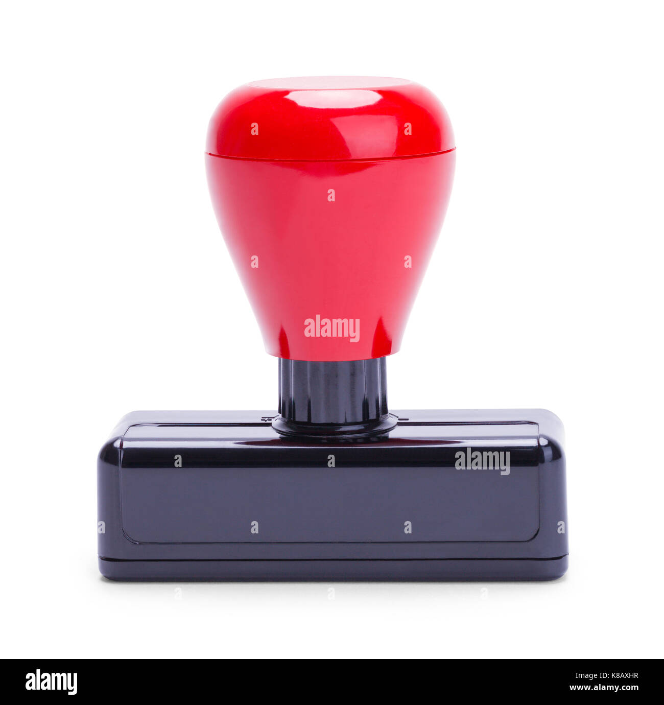 Red Handle Rubber Stamper Front View Isolated on White Background Stock ...