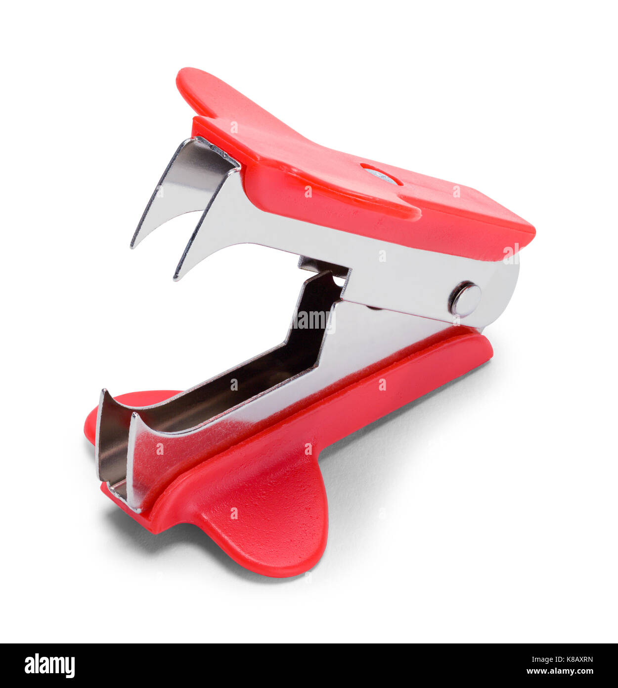 Red Staple Remover Isolated on White Background Stock Photo - Alamy