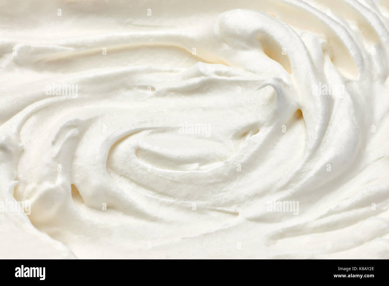 close up of a whipped cream on white background isolated Stock Photo ...