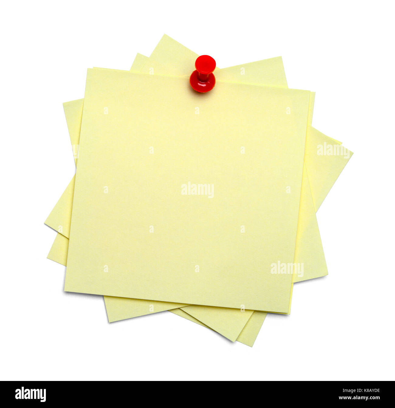 Messy Sticky Notes Stacked and Tacked Isolated on White Background ...