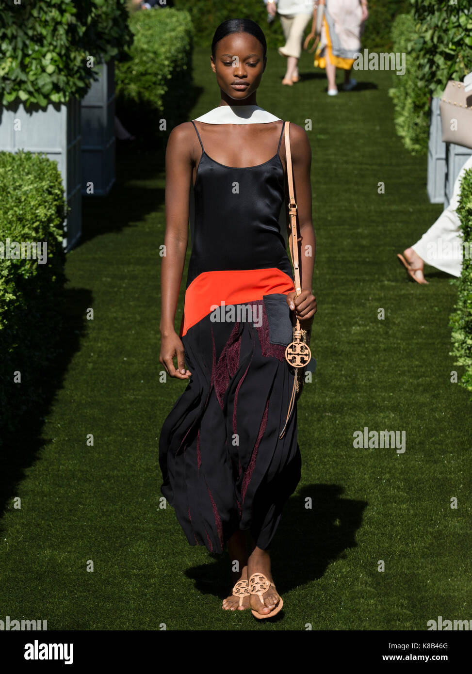 NEW YORK, NY - September 08, 2017: Mayowa Nicholas walks the runway at ...