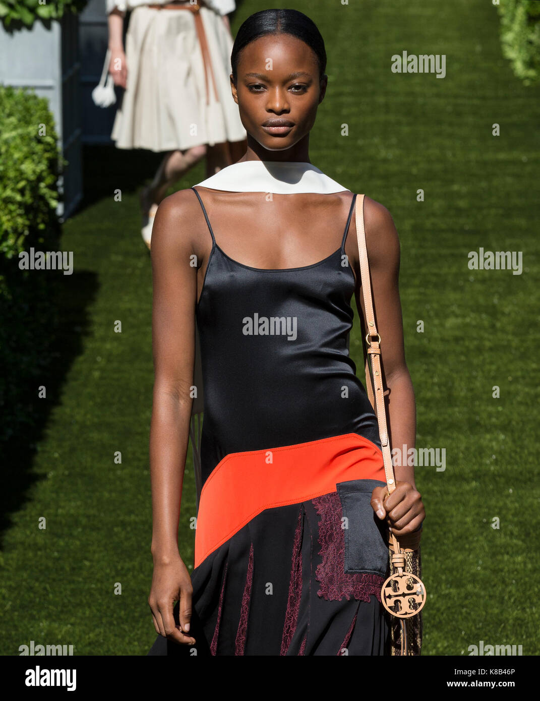 NEW YORK, NY - September 08, 2017: Mayowa Nicholas walks the runway at ...