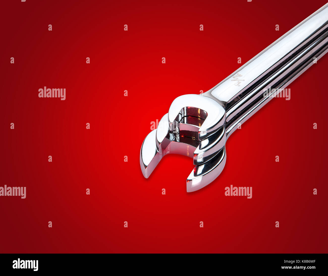 Wrench Set Isolated on gradient red background Stock Photo - Alamy