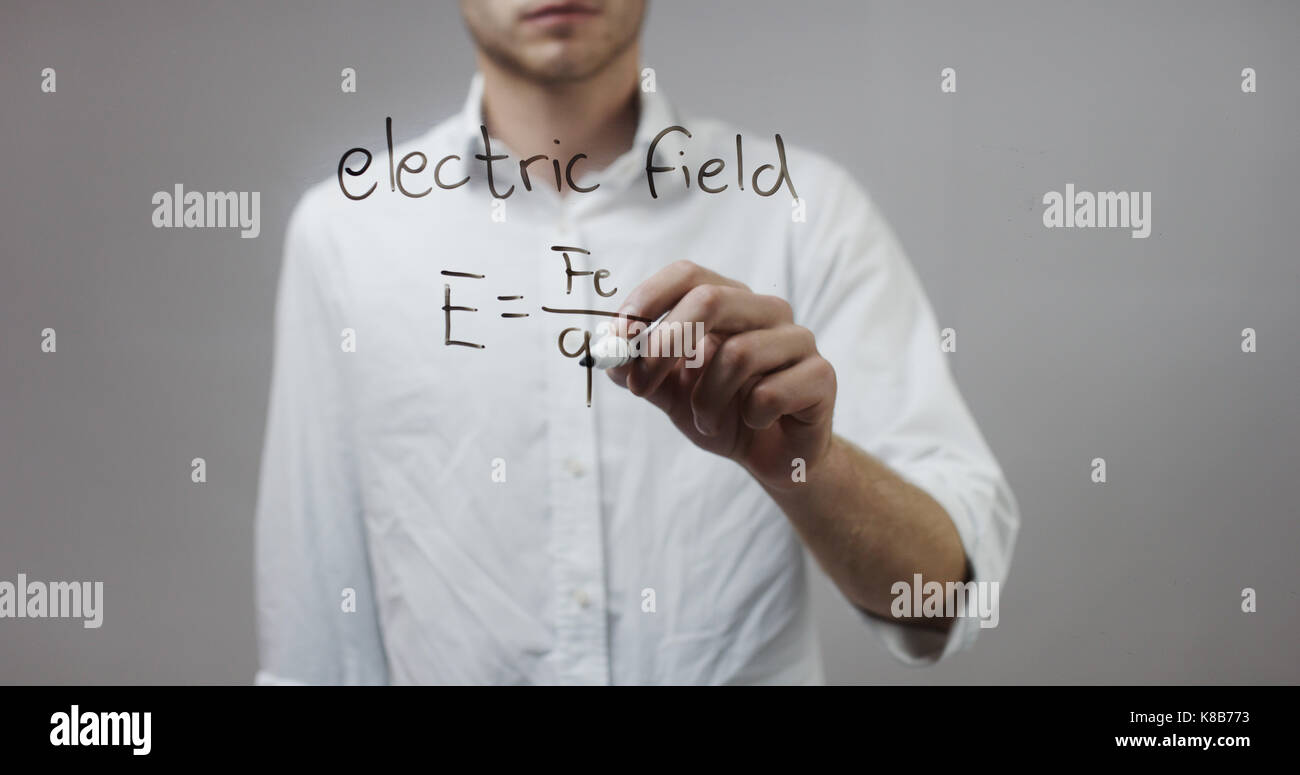 Electric field man writing hi-res stock photography and images - Alamy