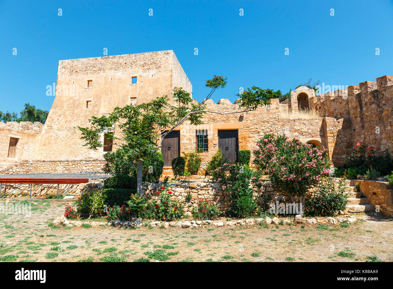 View of the historic venetian fort of Kazarma. Sitia, Crete Stock Photo ...