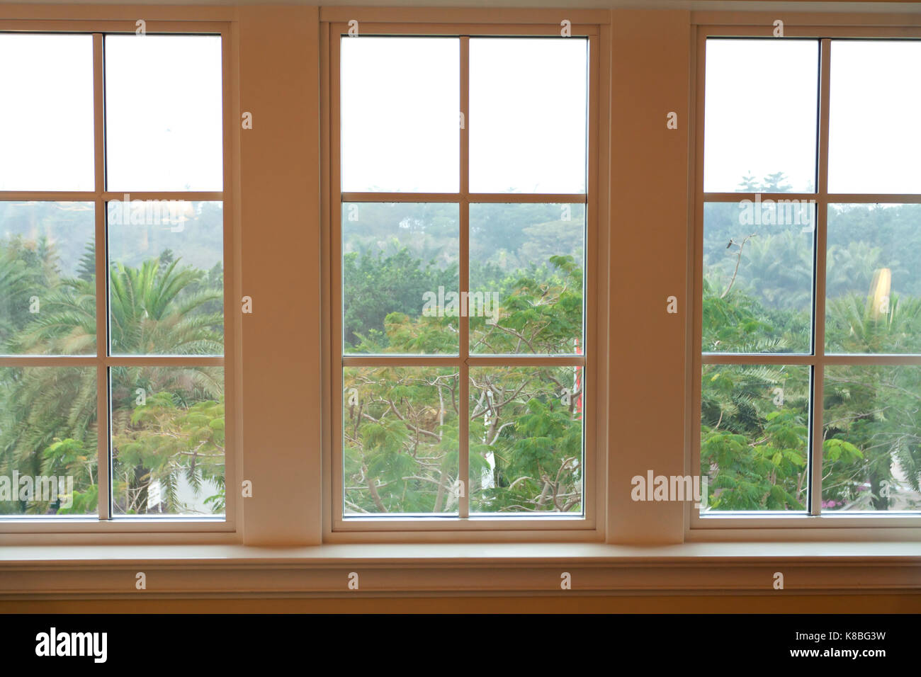 View from house window of rain hi-res stock photography and images - Alamy