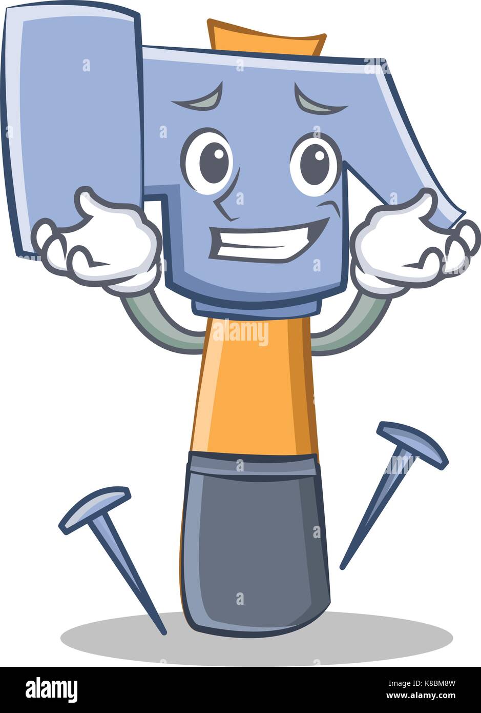 Grinning hammer character cartoon emoticon Stock Vector Image & Art - Alamy