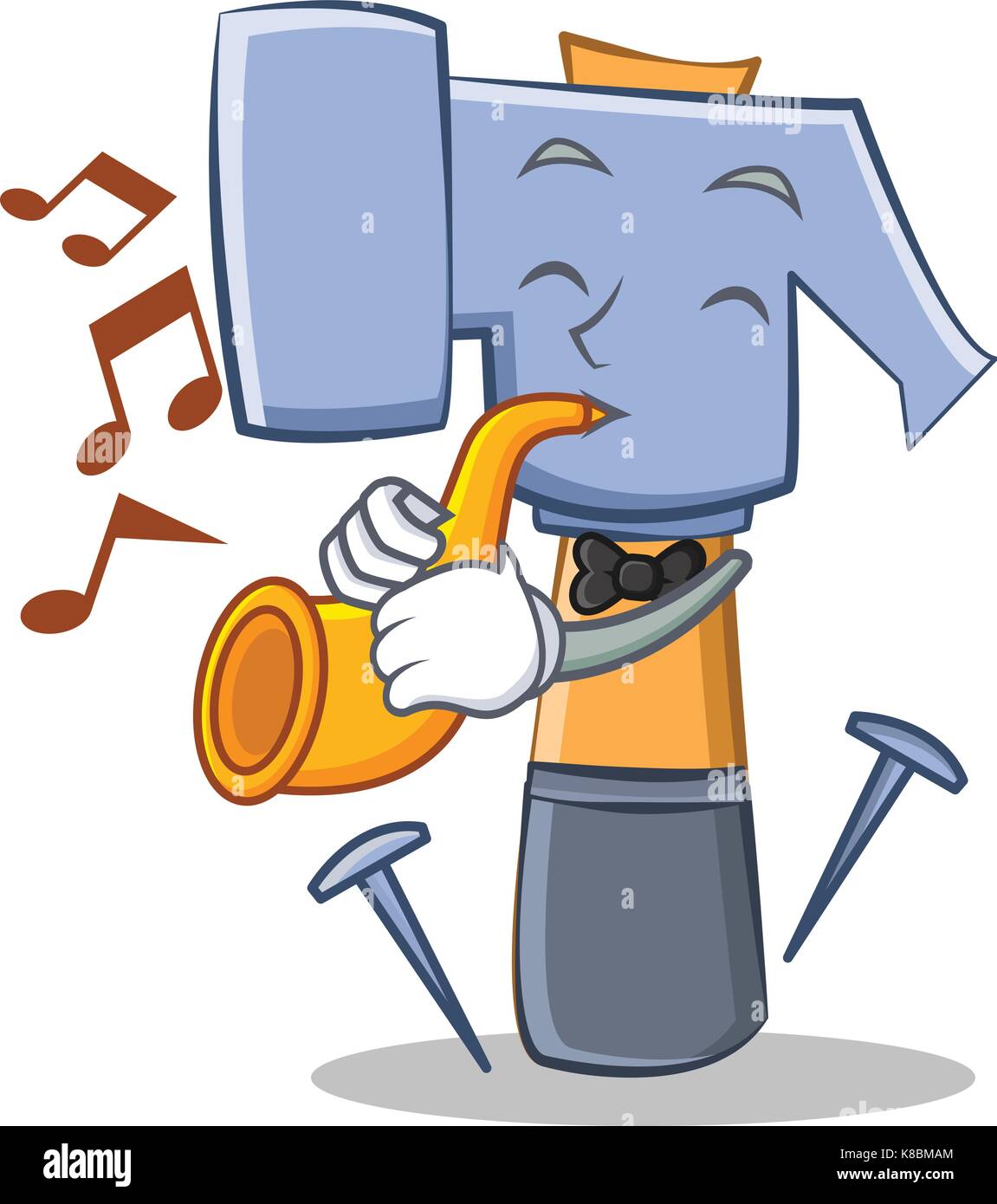 With trumpet hammer character cartoon emoticon Stock Vector Image & Art ...