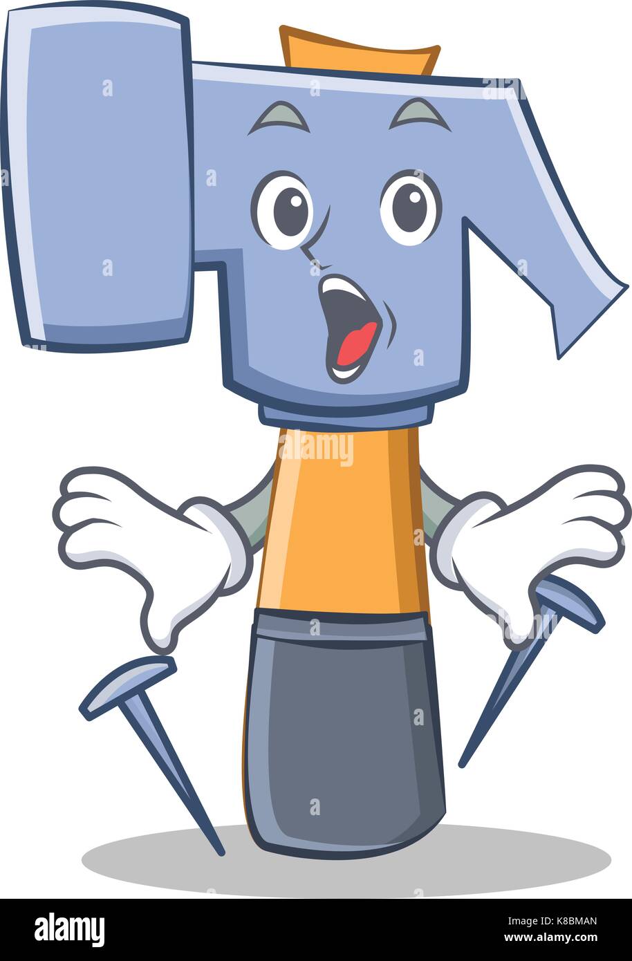 Surprised hammer character cartoon emoticon Stock Vector Image & Art ...