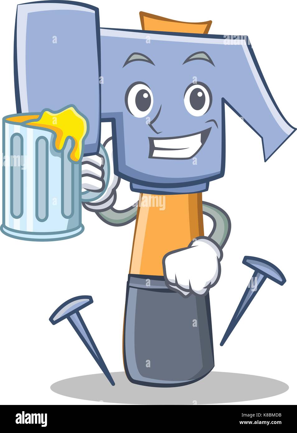 With juice hammer character cartoon emoticon Stock Vector Image & Art ...