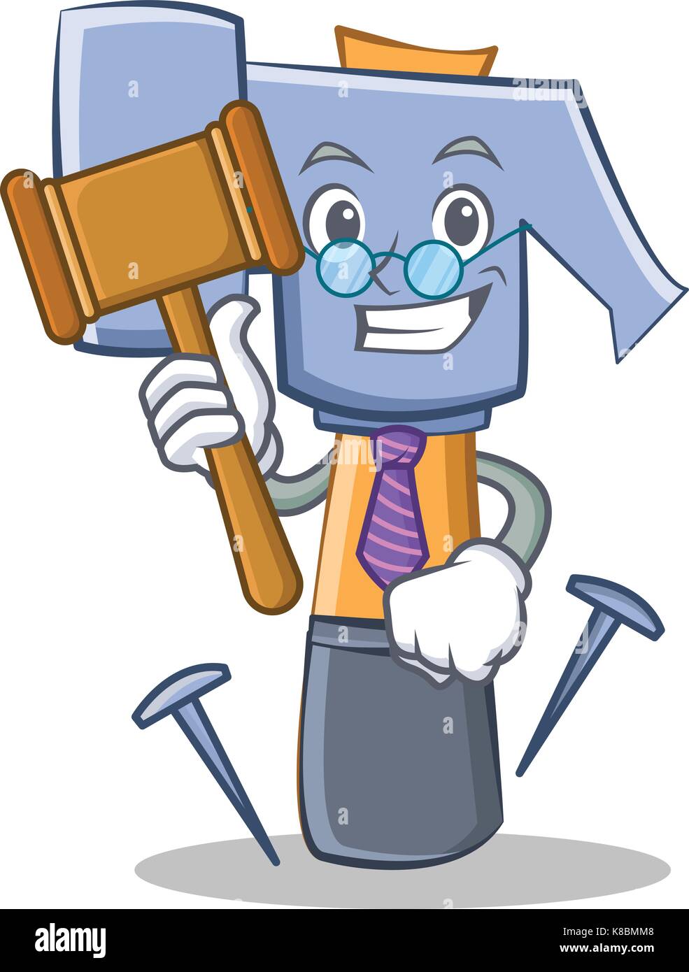 Judge hammer character cartoon emoticon Stock Vector Image & Art - Alamy