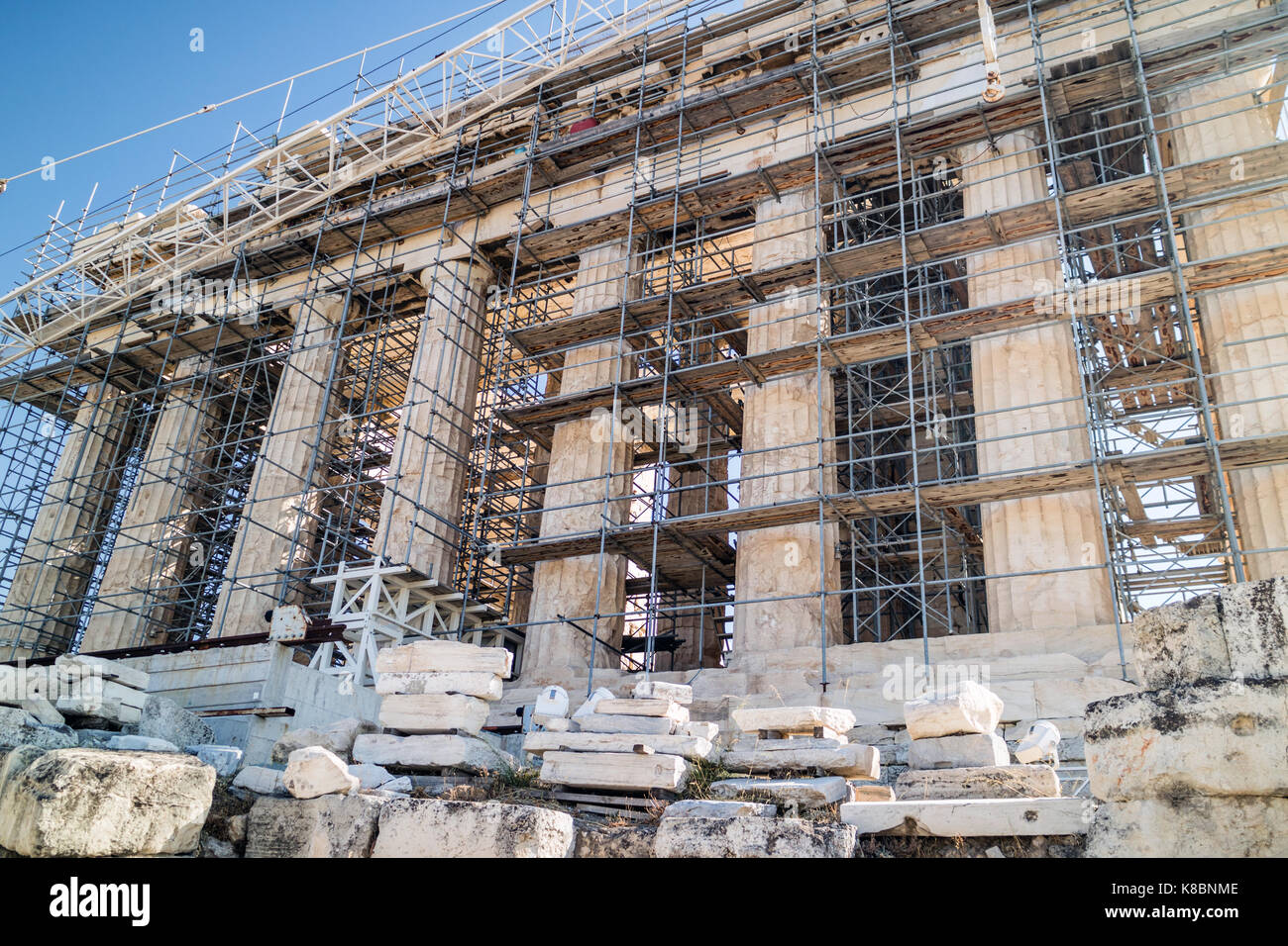 Acropolis parthenon restoration renovation greece hi-res stock ...