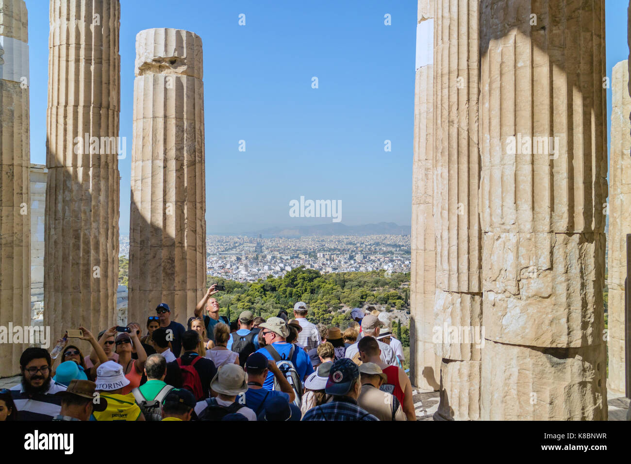 Acropolis passage through propylaea greece hi-res stock photography and ...