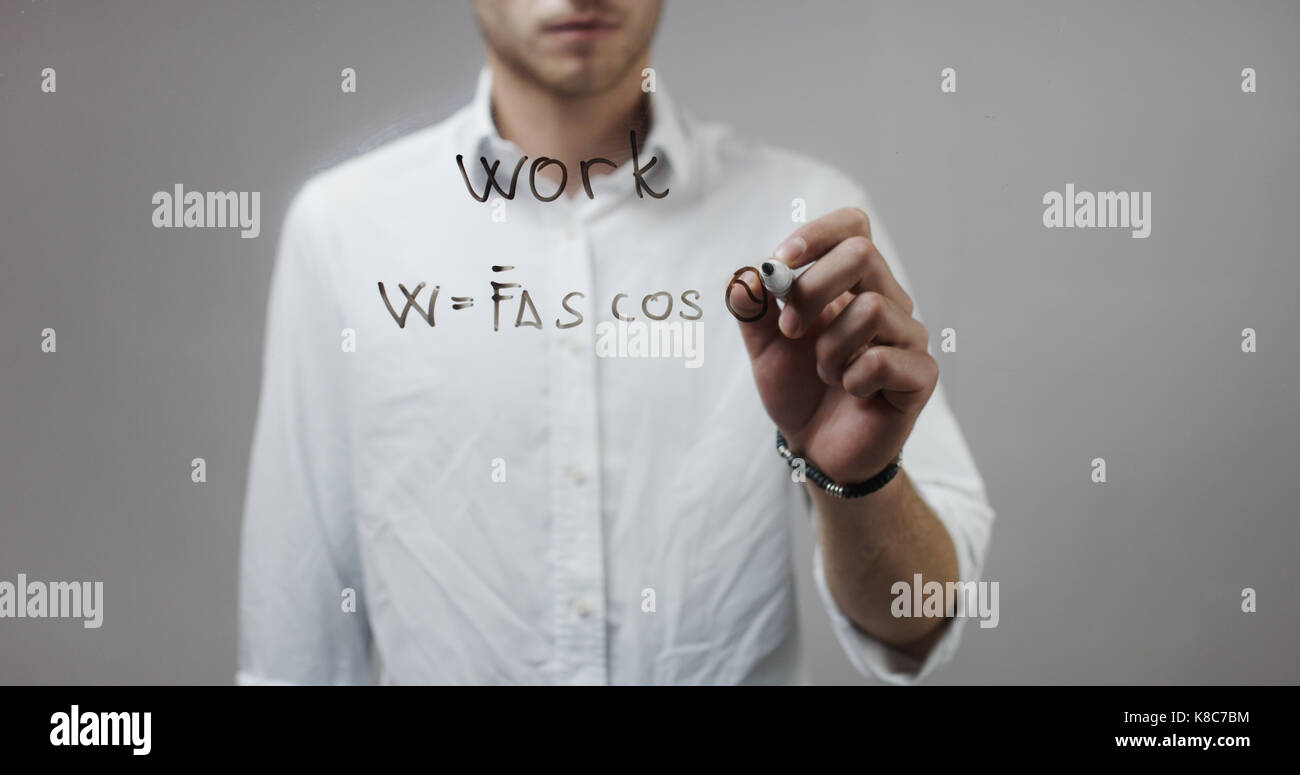 Man hand writing physics hi-res stock photography and images - Alamy