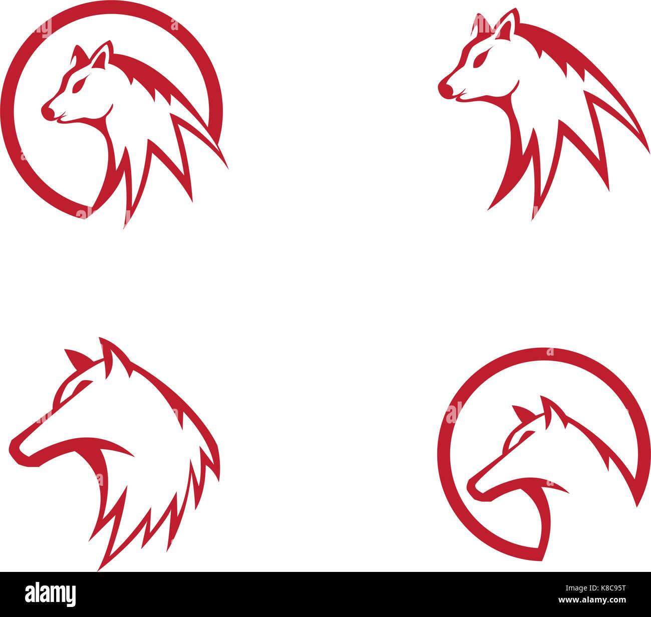Wolf Logo Template vector illustration design Stock Vector Image & Art ...