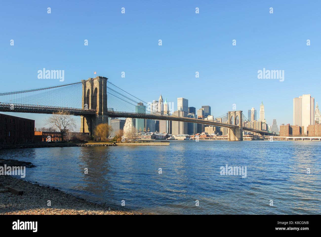 Brooklyn Bridge view from Brooklyn in New York City Stock Photo - Alamy