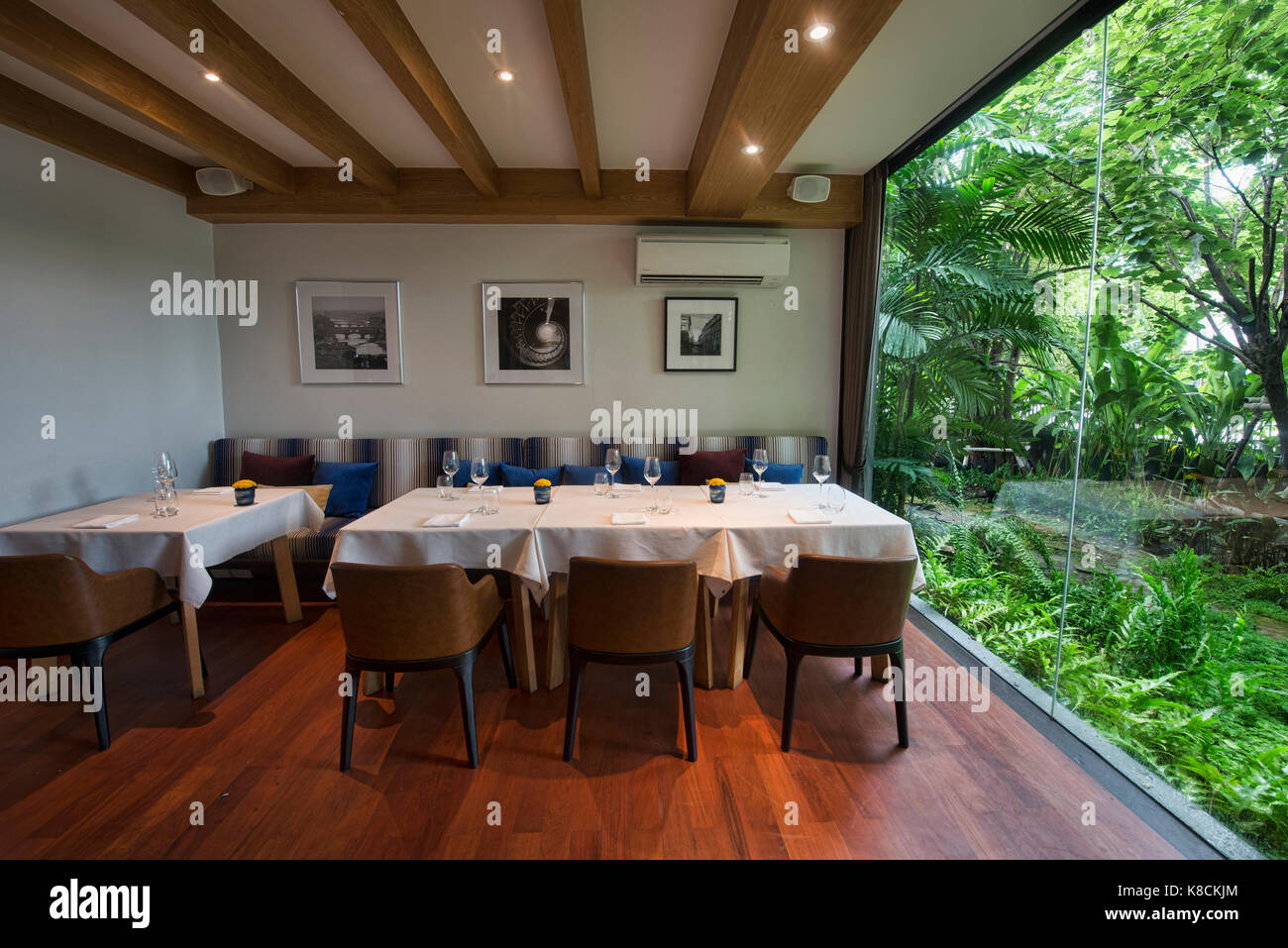 The elegant interior of Suhring restaurant, Bangkok, Thailand Stock ...