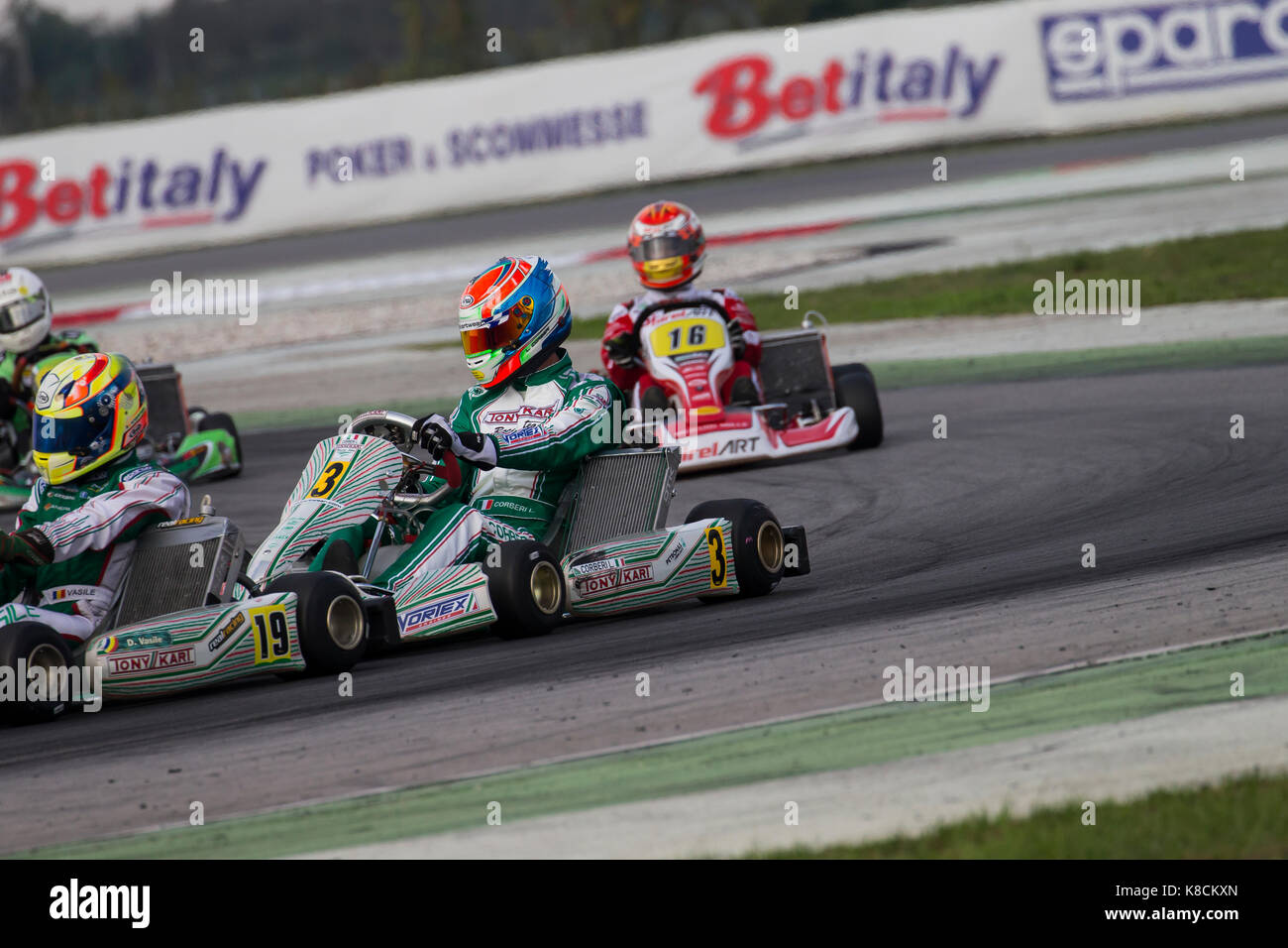 Adria, Rovigo (Italy) - October 2, 2016: Tony Kart Racing Team, driven ...