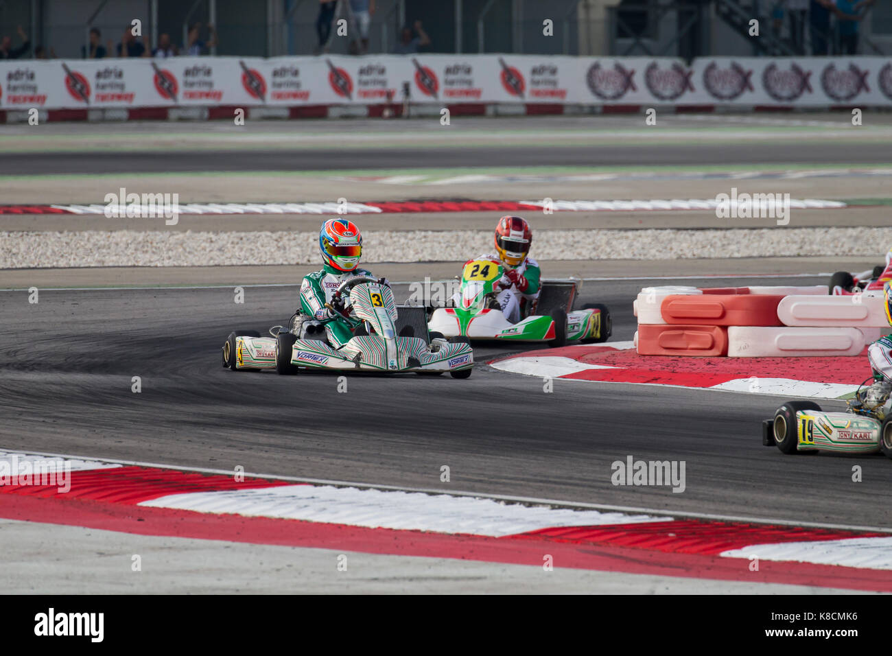 Adria, Rovigo (Italy) - October 2, 2016: Tony Kart Racing Team, driven ...