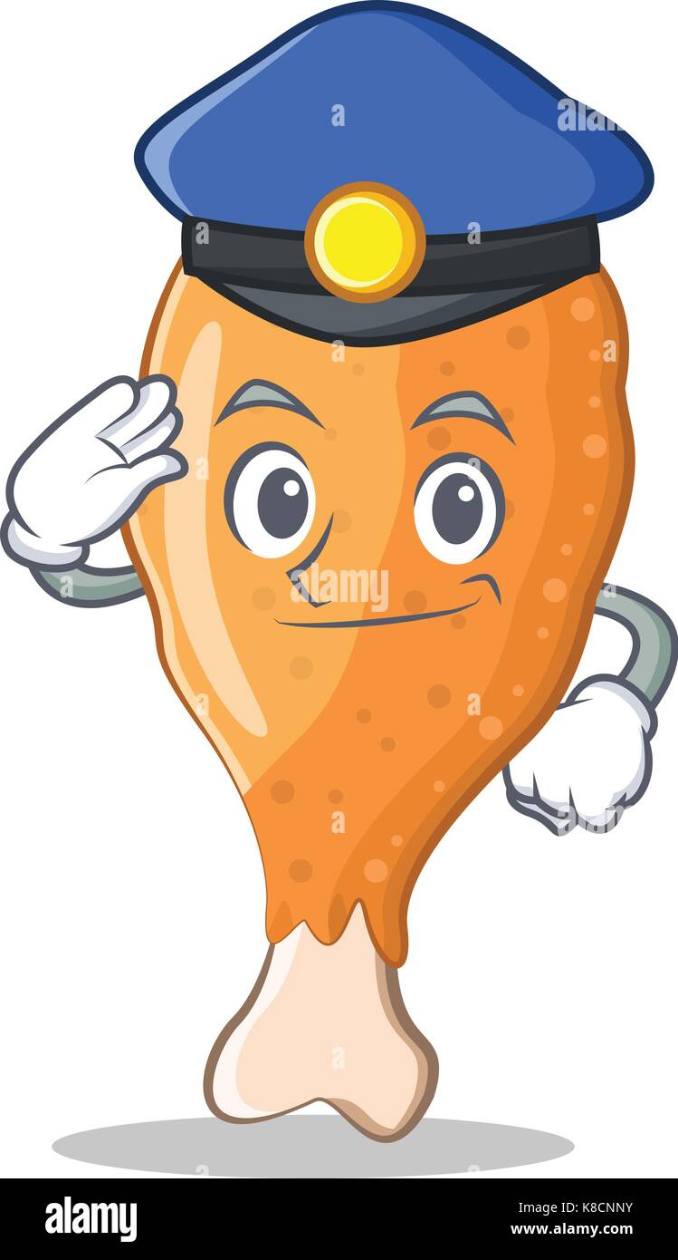 Police fried chicken character cartoon Stock Vector Image & Art - Alamy