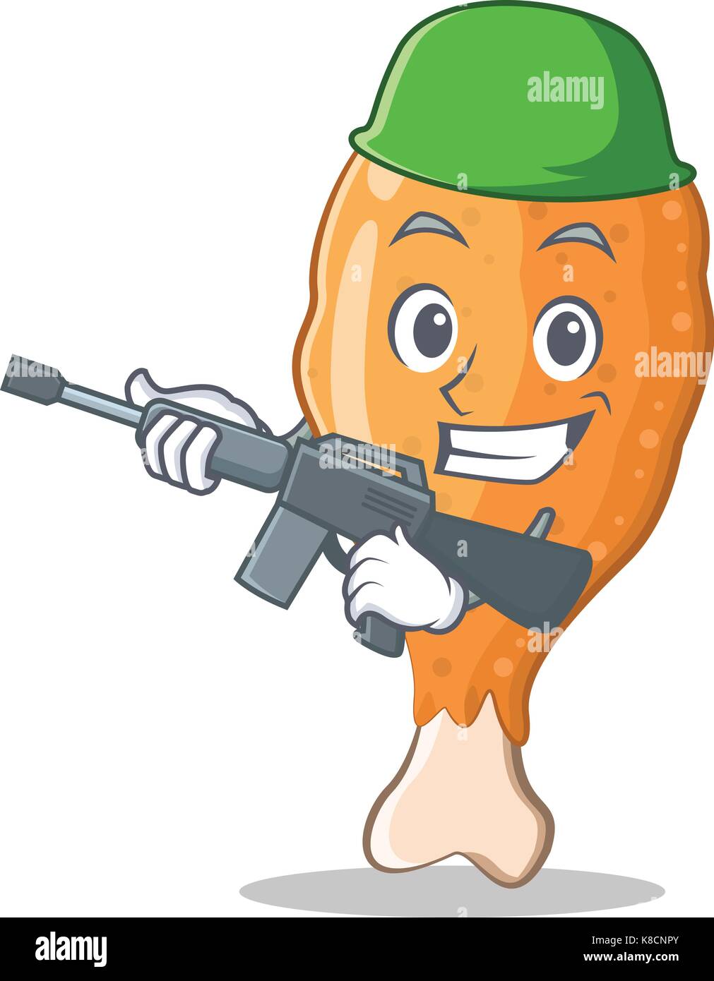Army fried chicken character cartoon Stock Vector Image & Art - Alamy