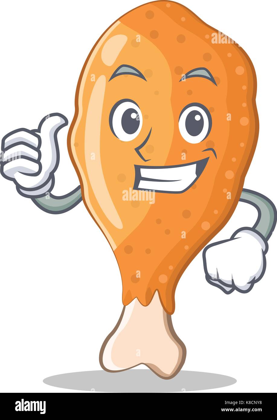 Thumbs up fried chicken character cartoon Stock Vector Image & Art - Alamy