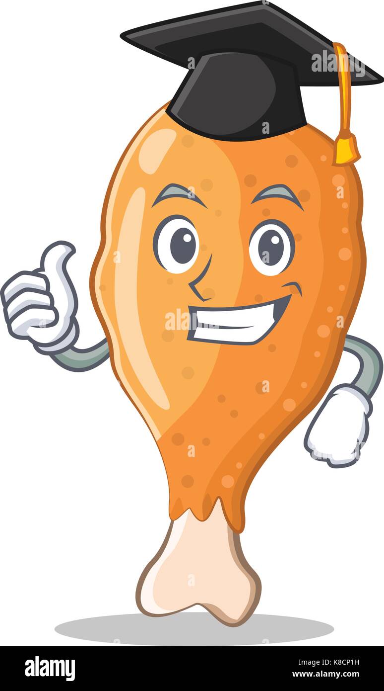 Graduation fried chicken character cartoon Stock Vector Image & Art - Alamy