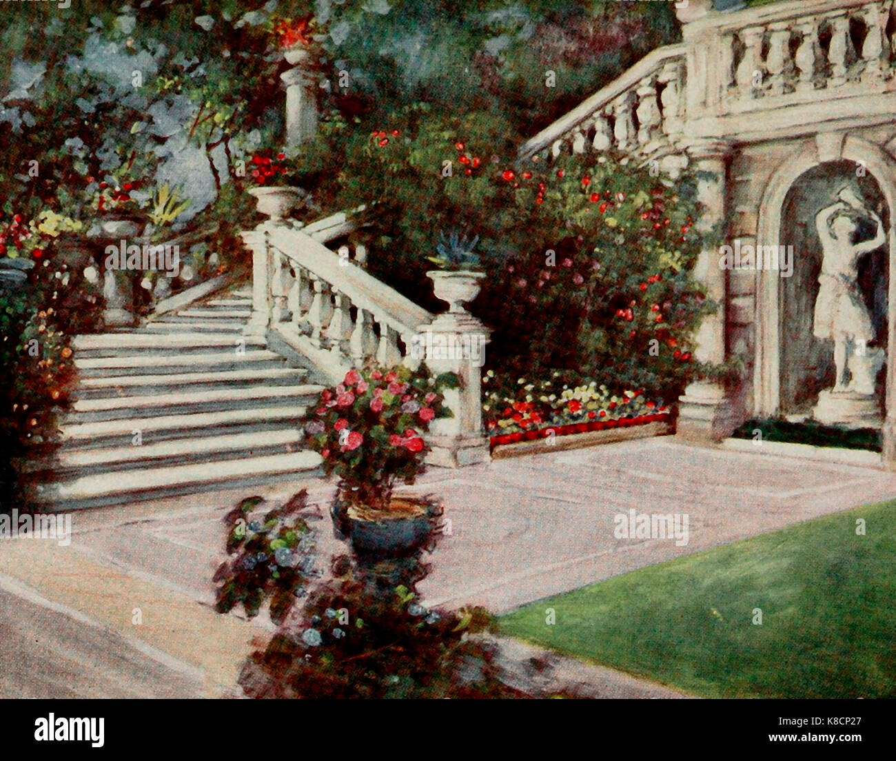 A Garden in Rome, Italy, circa 1900 Stock Photo - Alamy