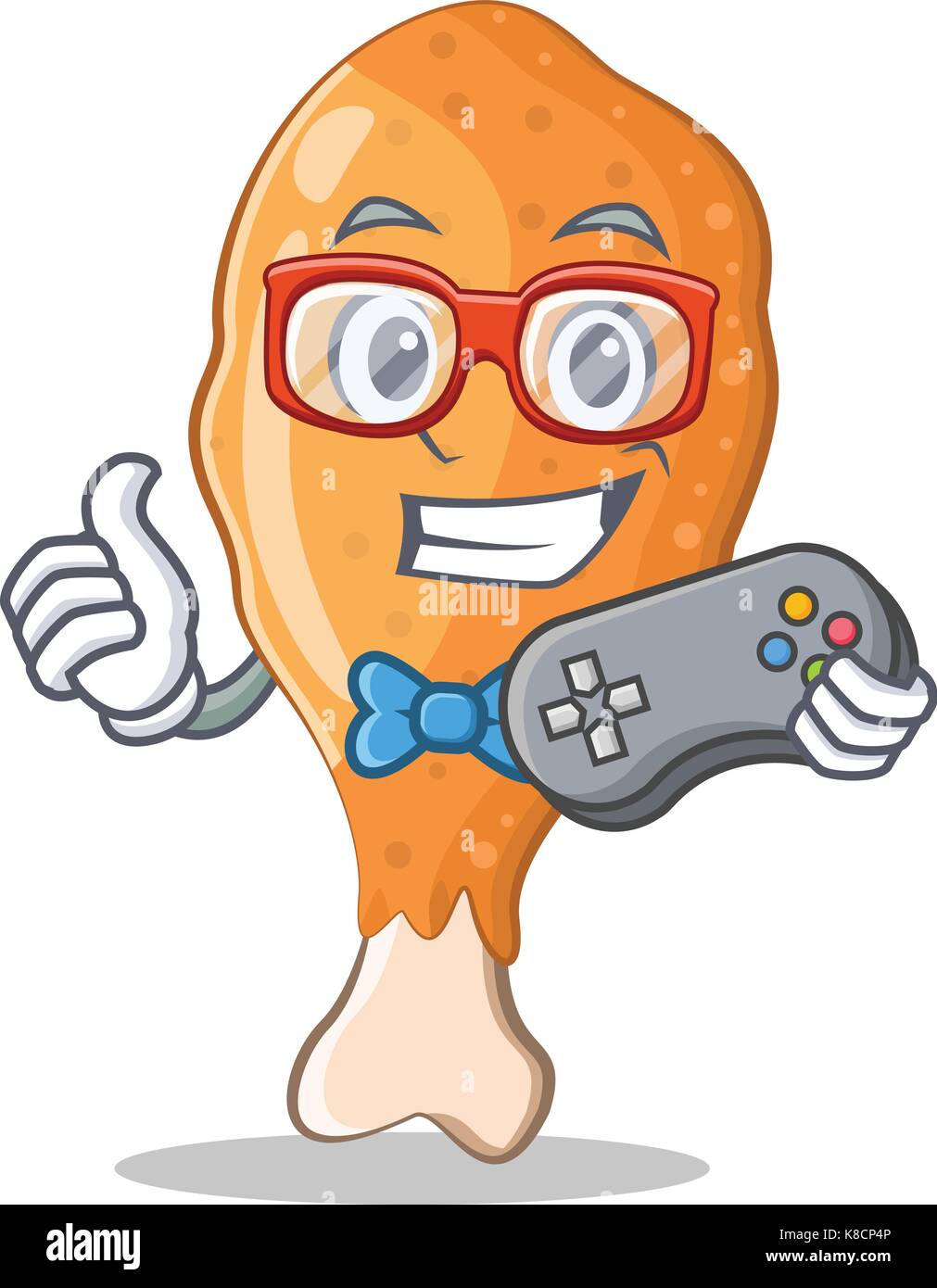 Gamer fried chicken character cartoon Stock Vector Image & Art - Alamy