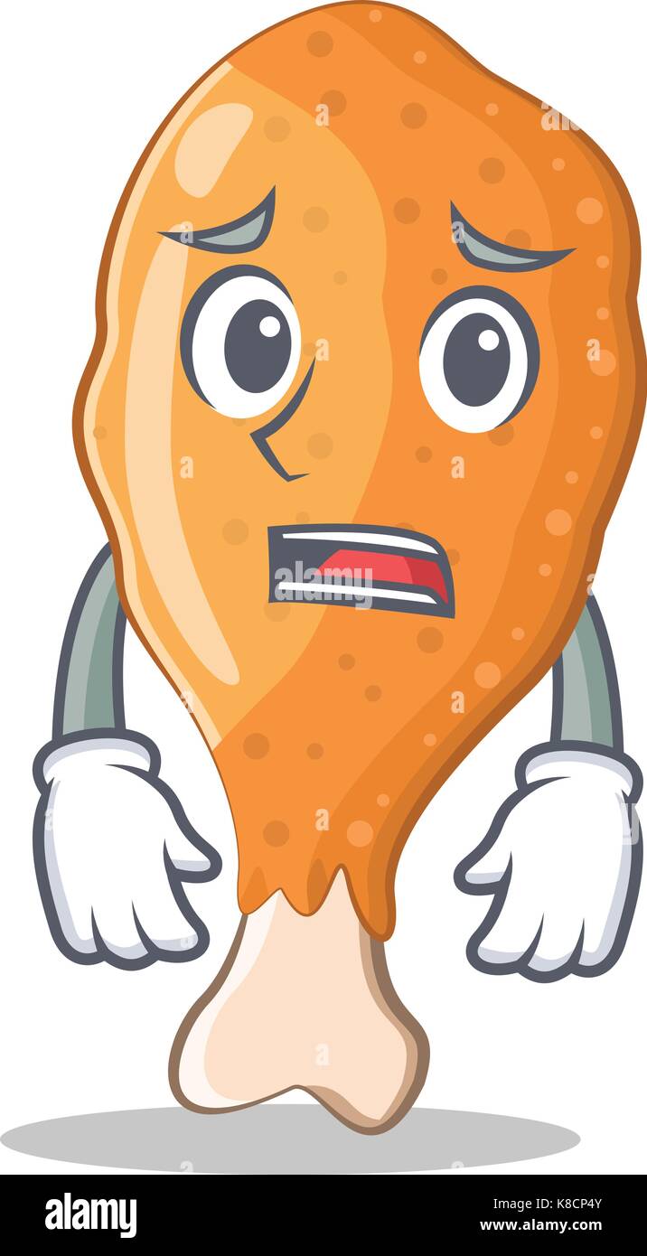 Afraid fried chicken character cartoon Stock Vector Image & Art - Alamy