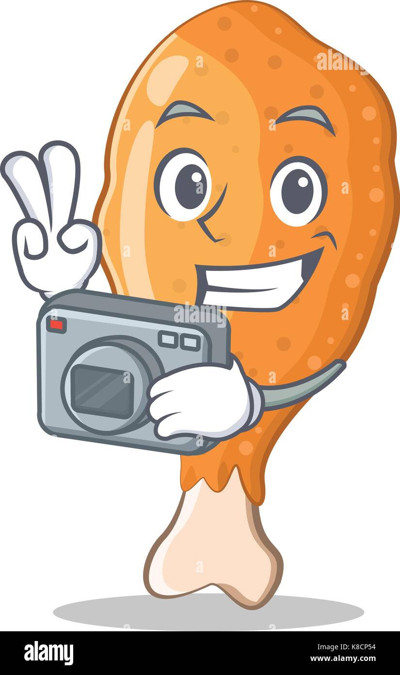 Photography fried chicken character cartoon Stock Vector Image & Art ...