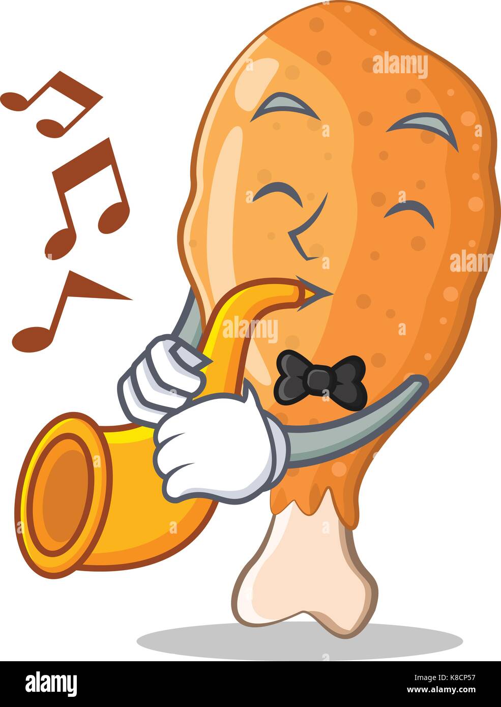 With trumpet fried chicken character cartoon Stock Vector Image & Art ...