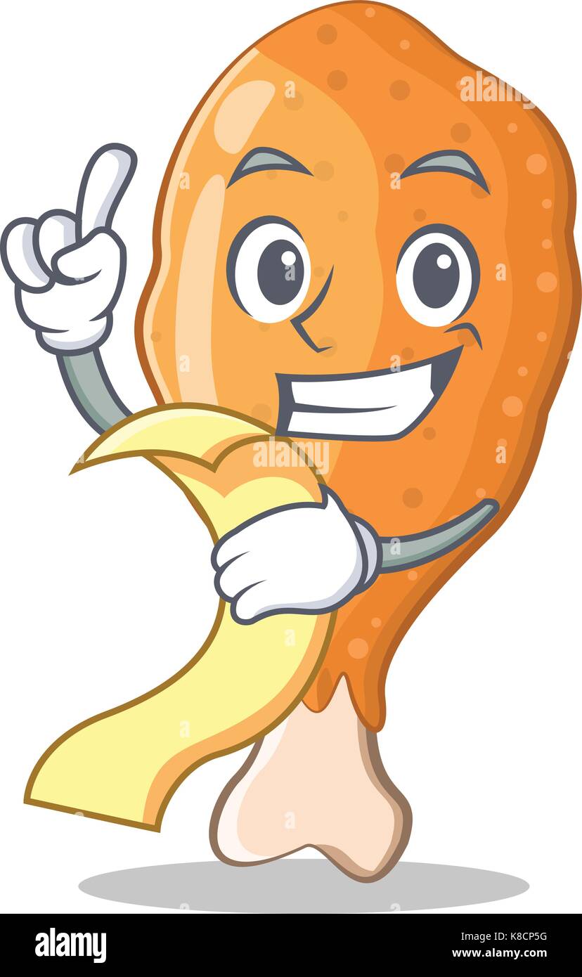 With menu fried chicken character cartoon Stock Vector Image & Art - Alamy