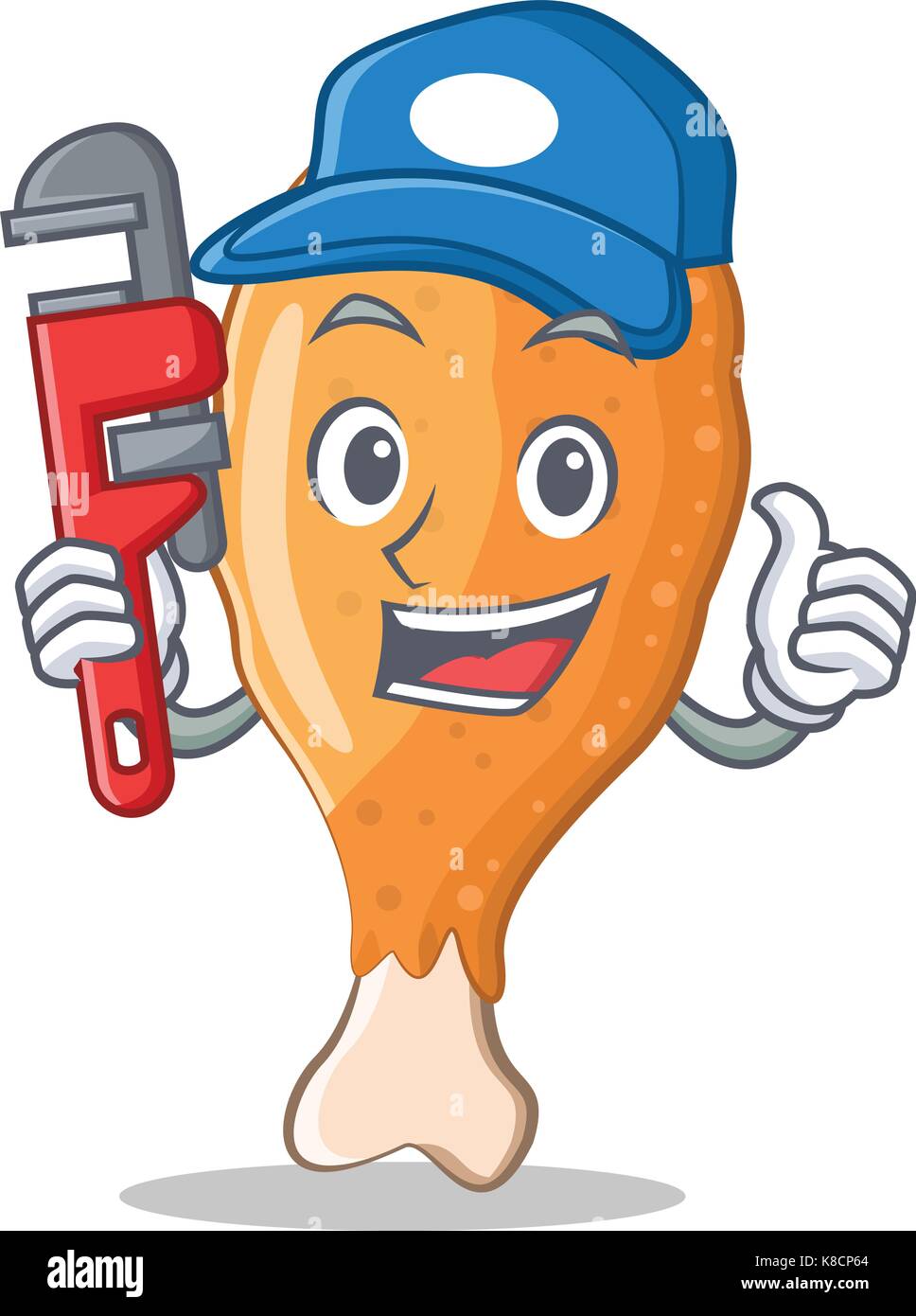 Plumber fried chicken character cartoon Stock Vector Image & Art - Alamy