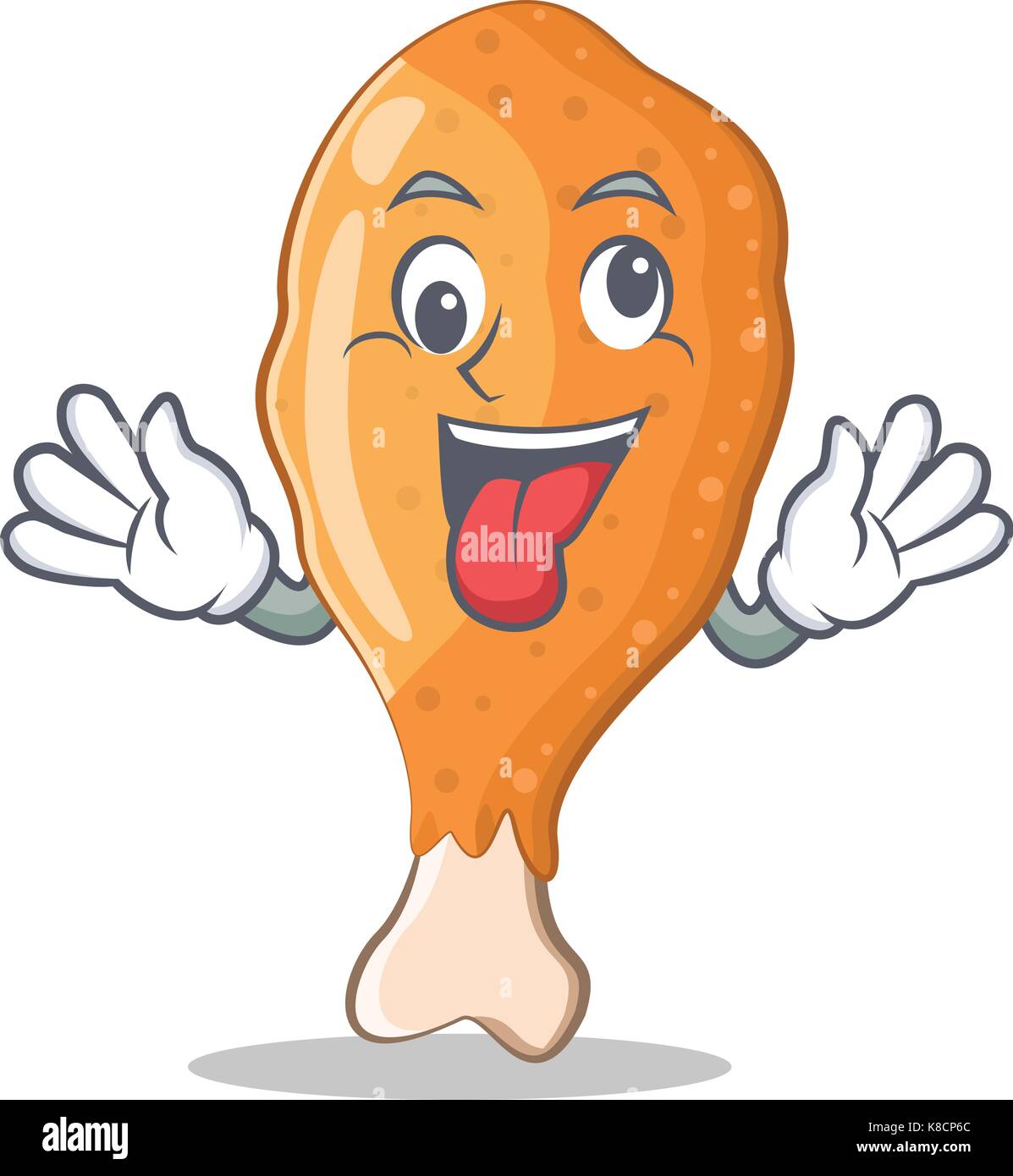 Crazy fried chicken character cartoon Stock Vector Image & Art - Alamy