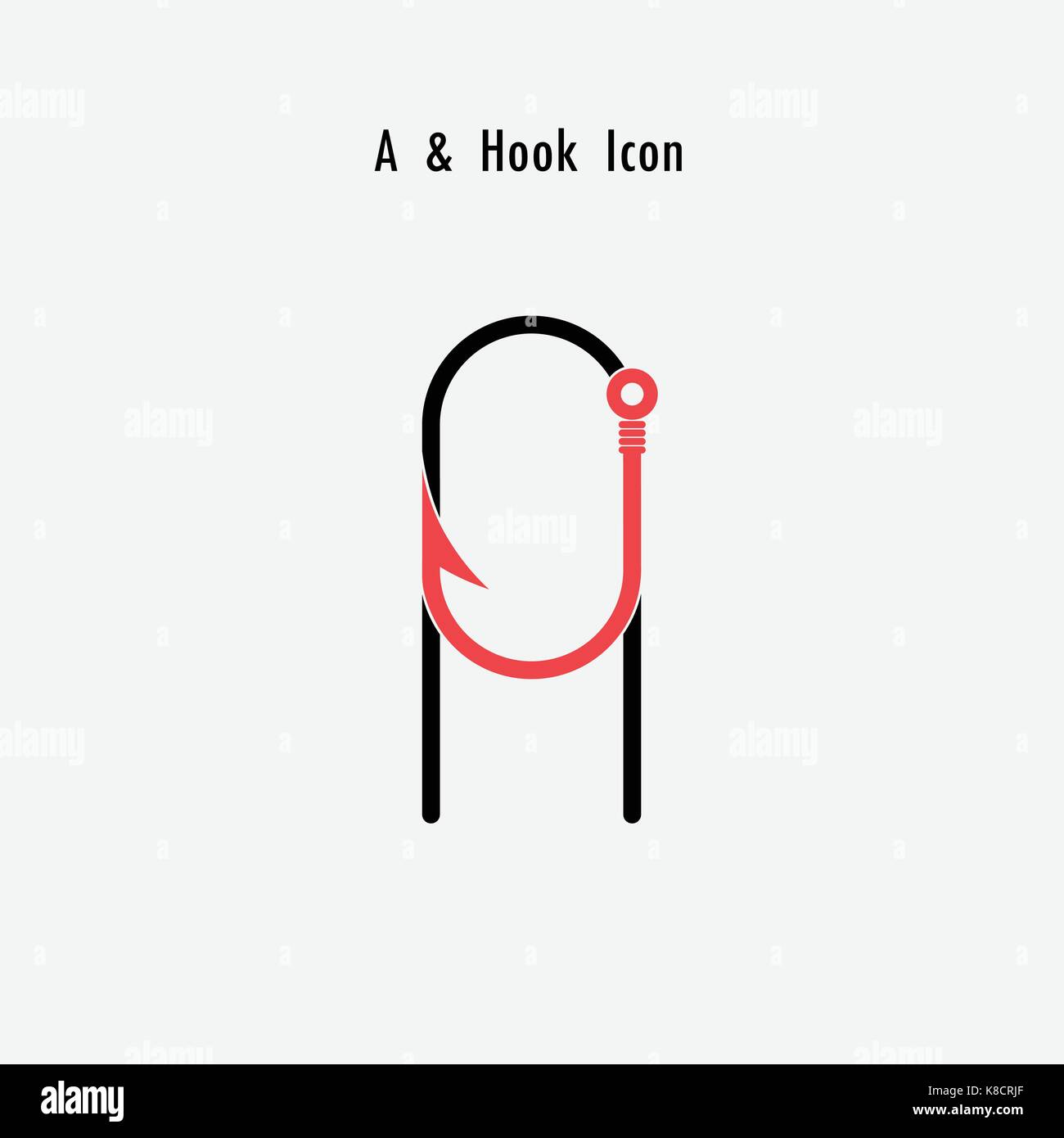 Creative A- Letter icon abstract and hook icon design vector template ...